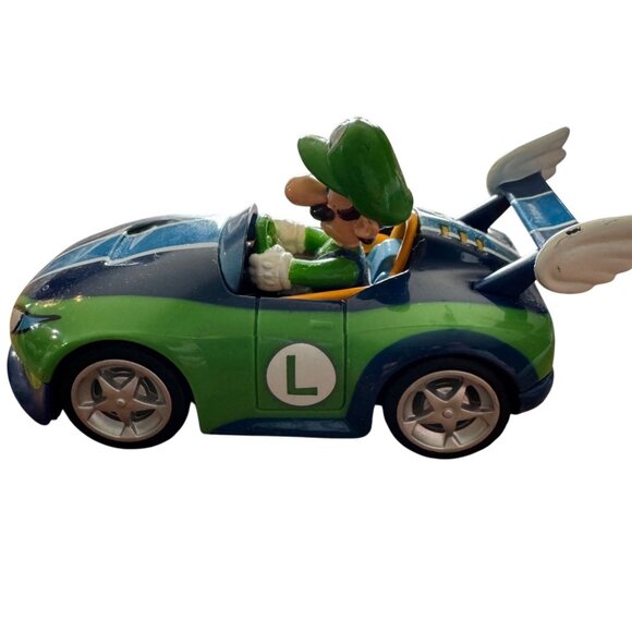 Nintendo | Toys | Luigi Racing Car Toy 43 Scale Green Blue Winged ...